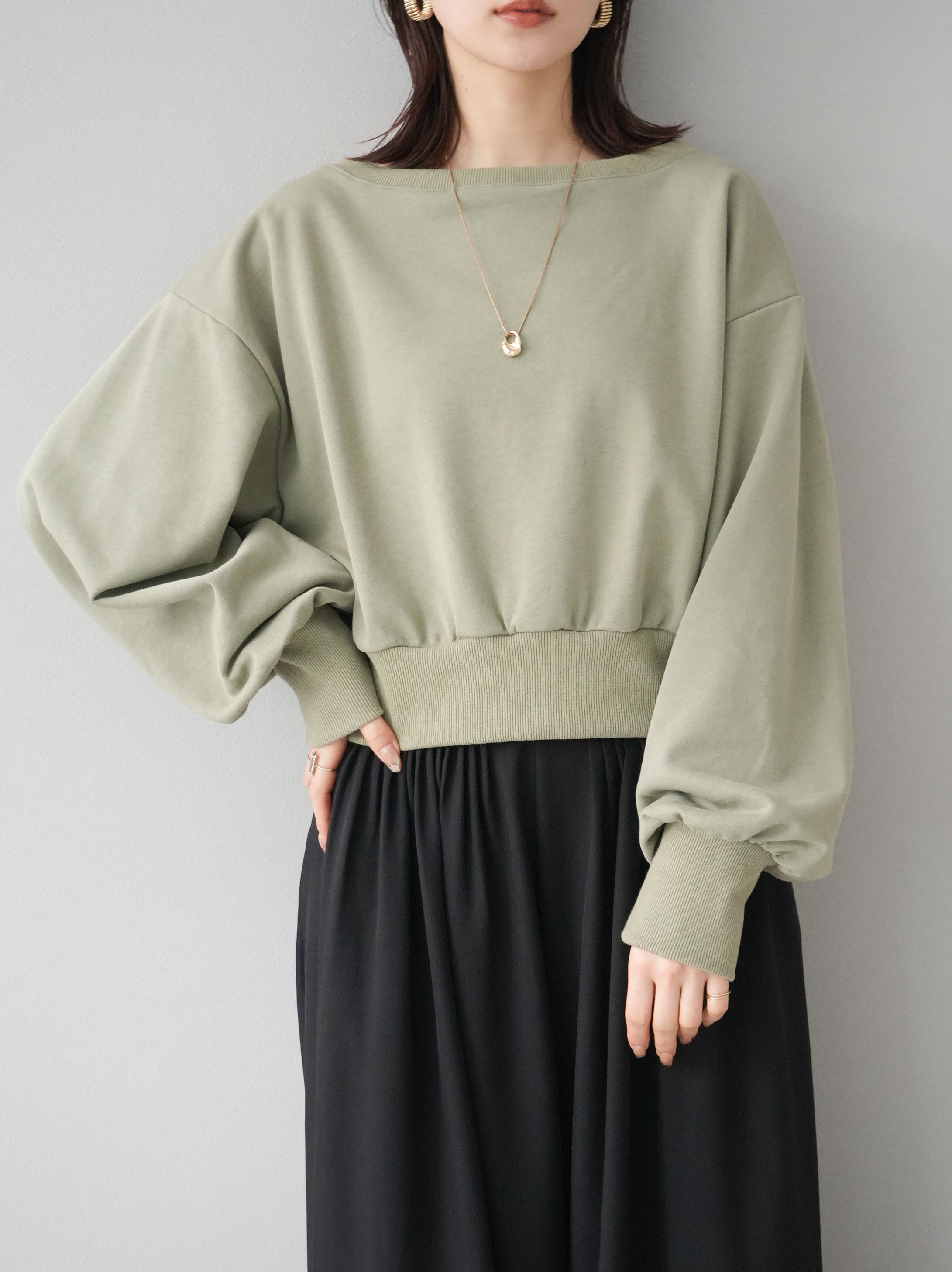 [予約]2WAY裏毛プルオーバー/オリーブ – Lumier