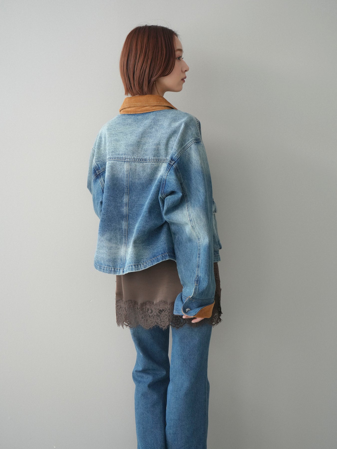 [SET]コーデュロイ×デニムショートカバーオール+選べるアクセセット(2set) – Lumier